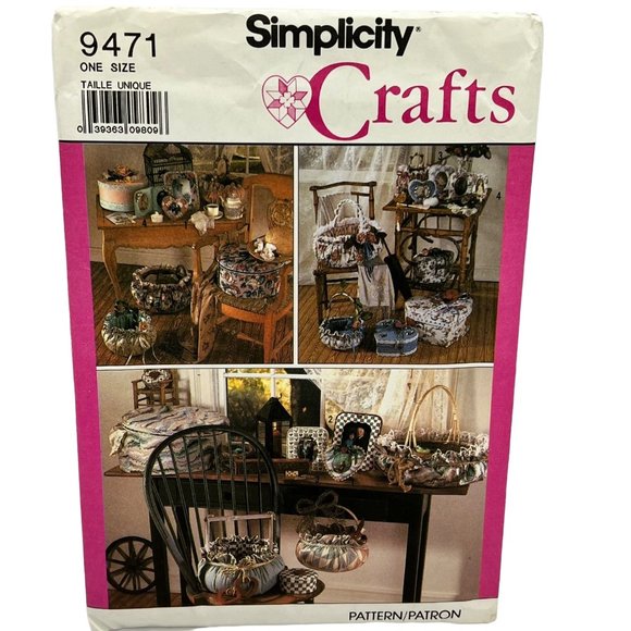 Simplicity | Office | Simplicity 947 Crafts Sewing Pattern Covered ...
